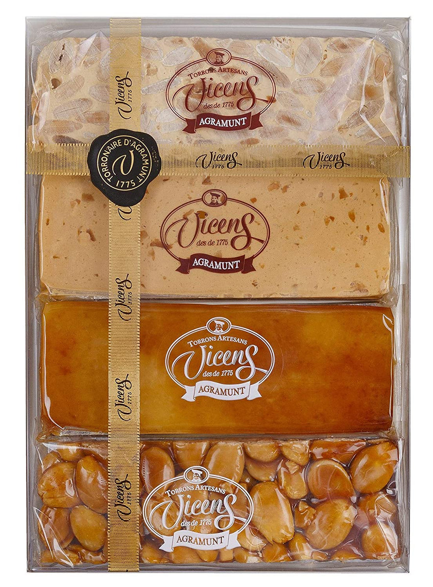 Turrón Tasting Gift Box by Vicens - 4 Medium Bars – Dao Gourmet Foods